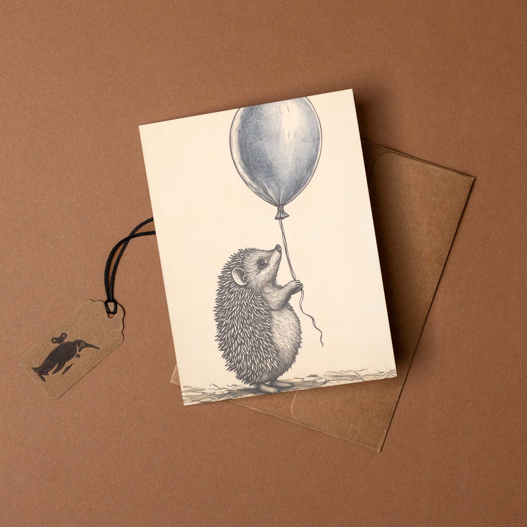 Hedgehog's Balloon Greeting Card