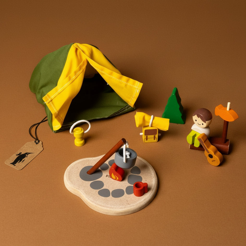 Wooden Pretend Play Camping Set