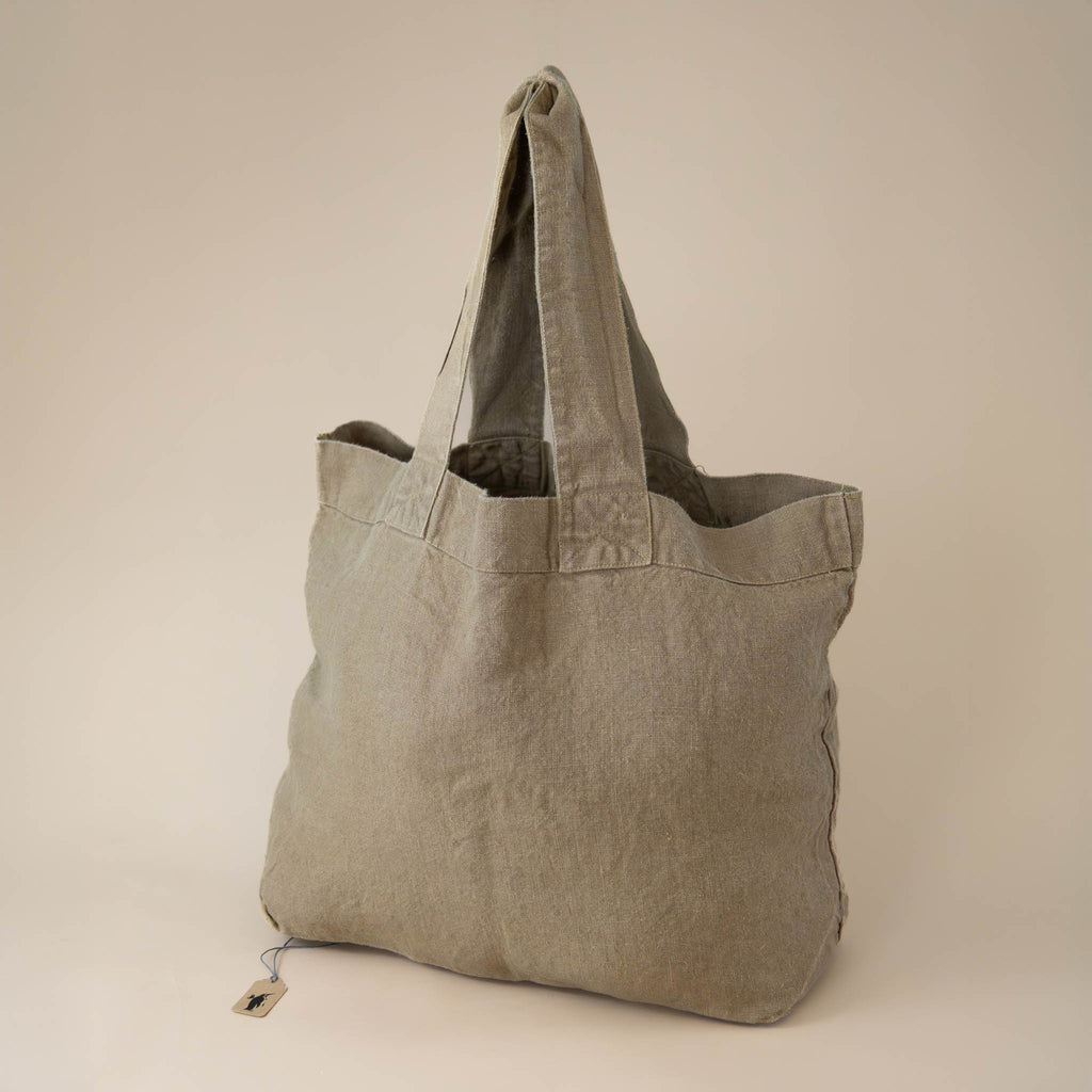 Belgian Linen Escapade Tote Bag | Kraft