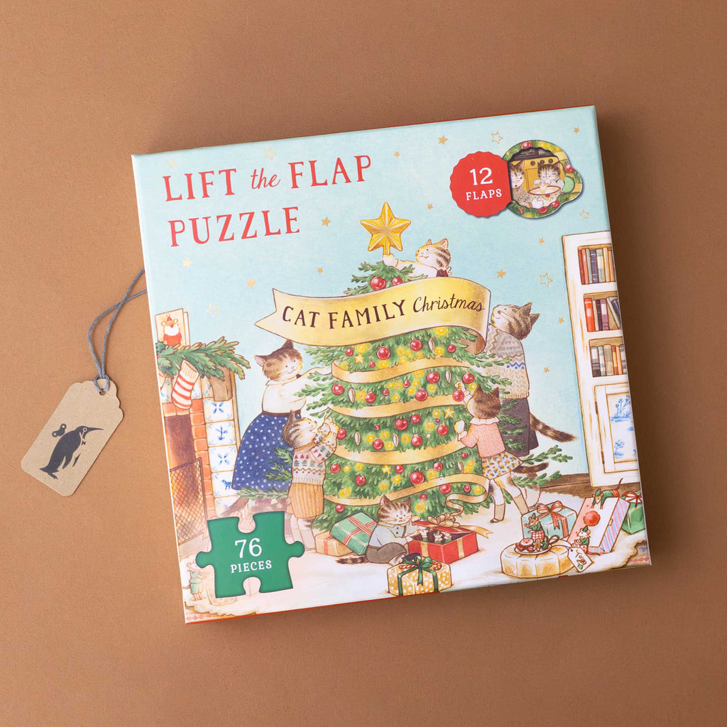 Cat Family Christmas Lift-the-Flap Puzzle