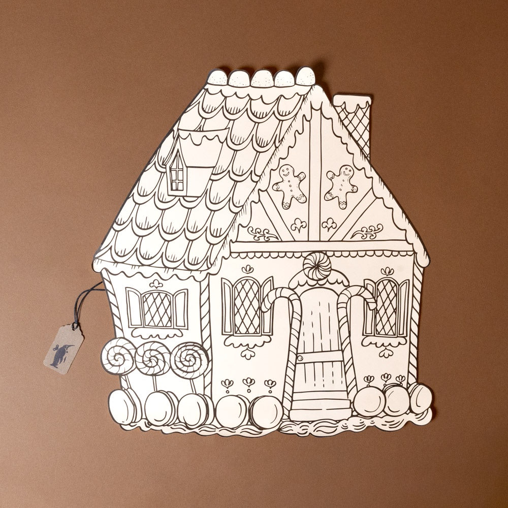 Color Your Own Gingerbread House Placemat Set