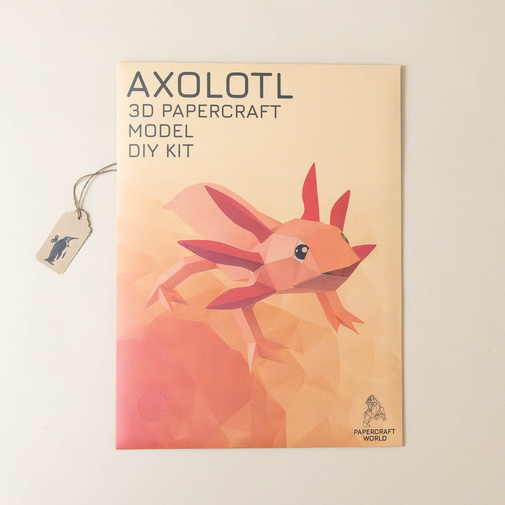Build Your Own 3-D Origami Axolotl Model Kit