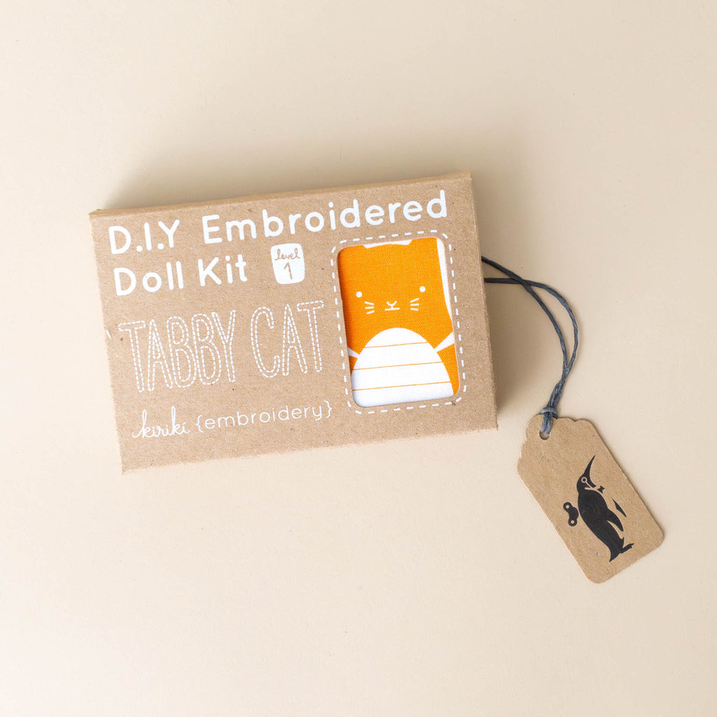 Make Your Own Embroidered Animal Kit | Tabby Cat
