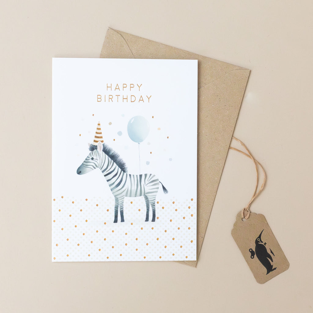 Oh Birthday Zebra Greeting Card