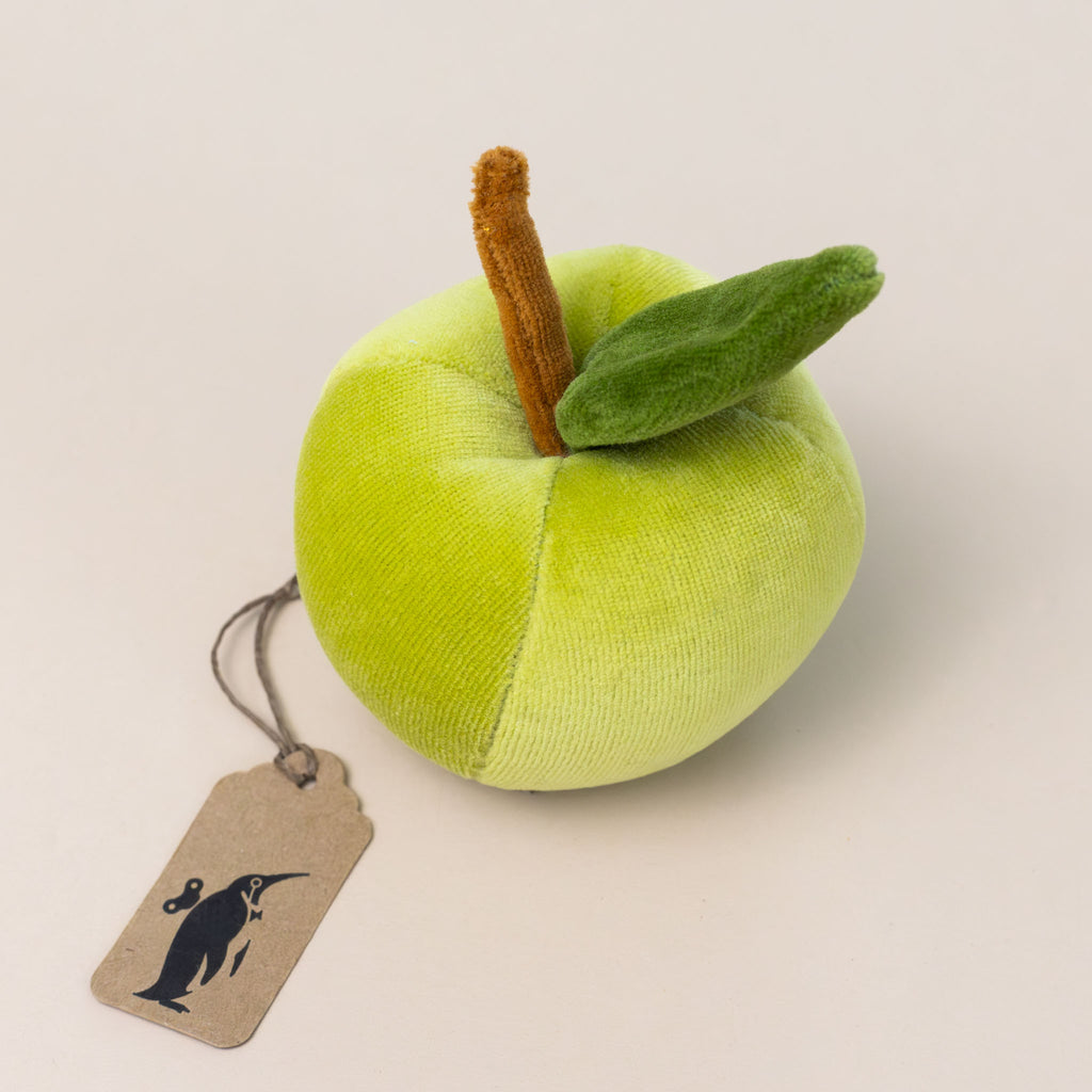 Organic Cotton Green Apple Rattle