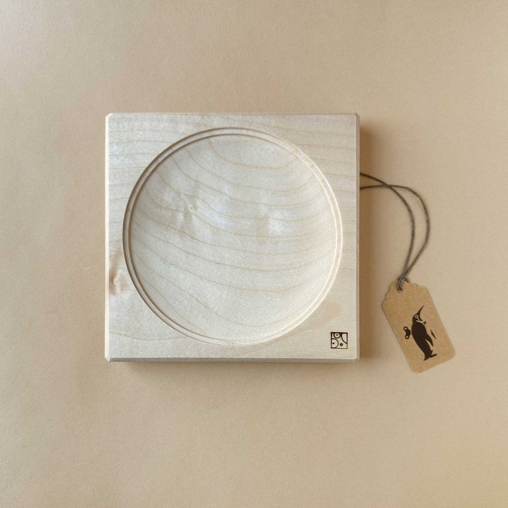Small Wooden Spinning Top Base | Birch