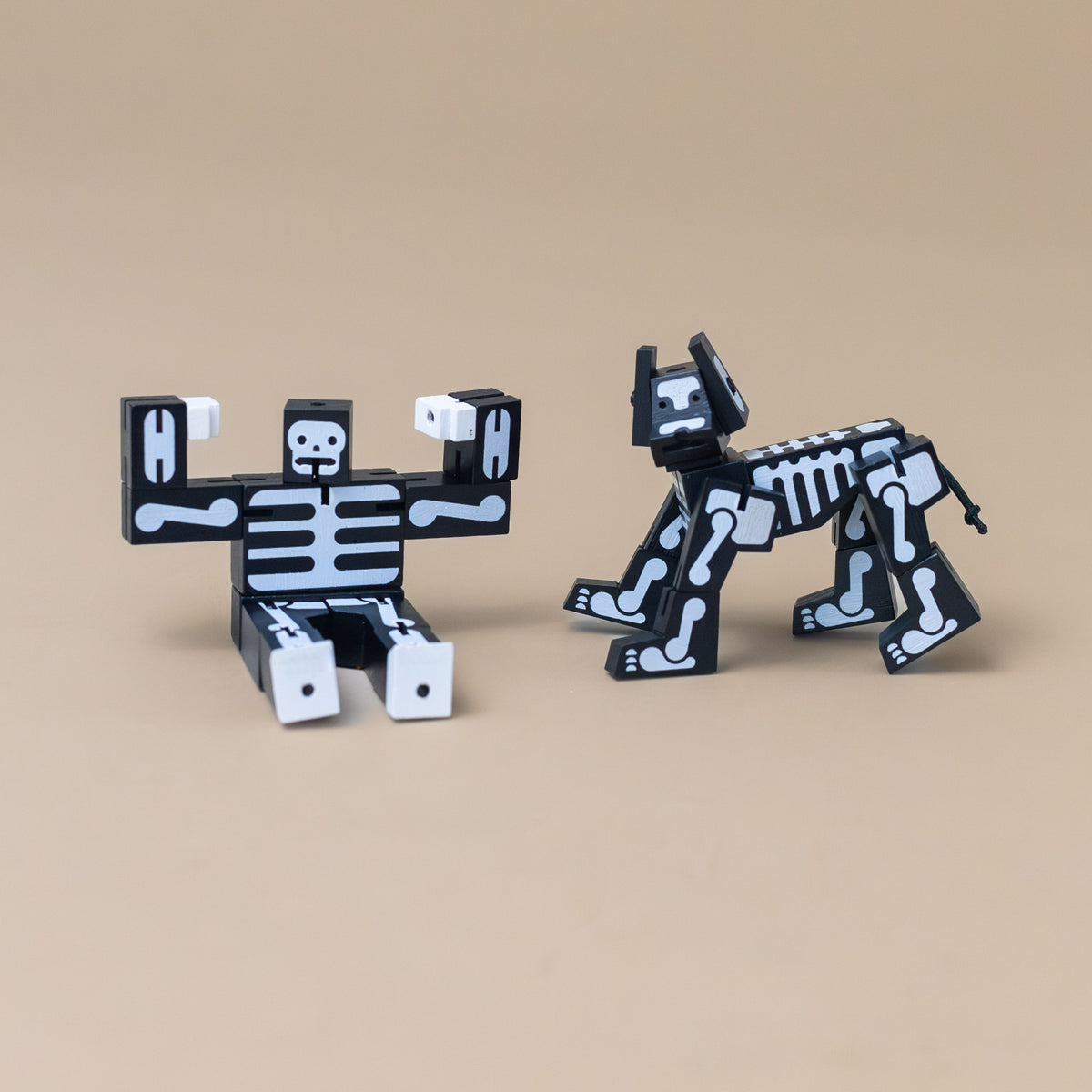 Wooden Micro Milo Cubebot | Black Skeleton – pucciManuli