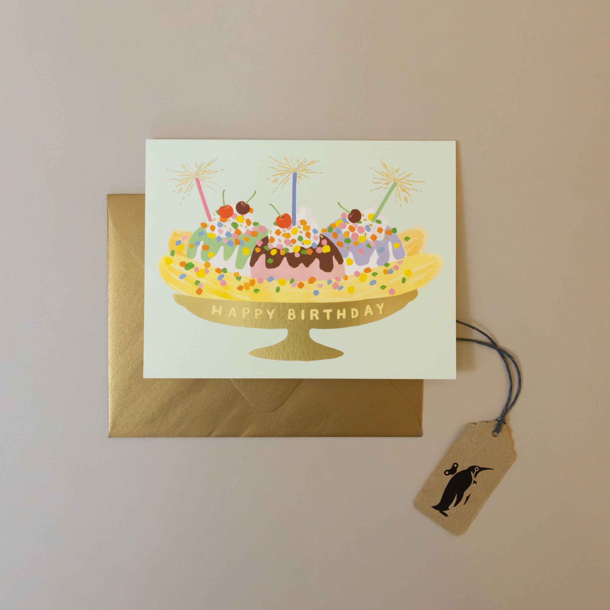 Banana Split Birthday Greeting Card – pucciManuli