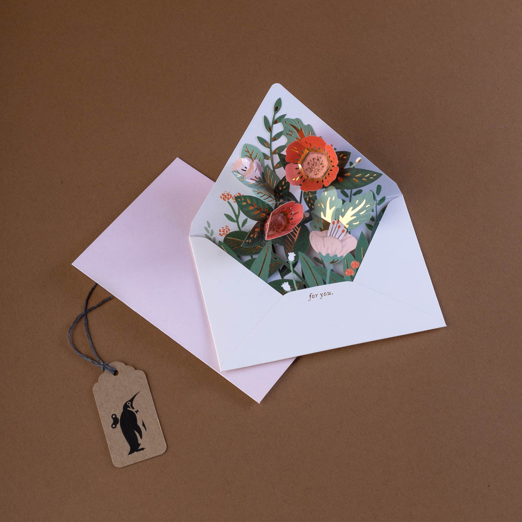 Floral Envelope Pop-Up Greeting Card
