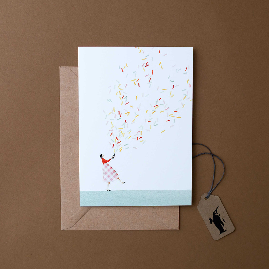 Glitter Bomb Girl Greeting Card