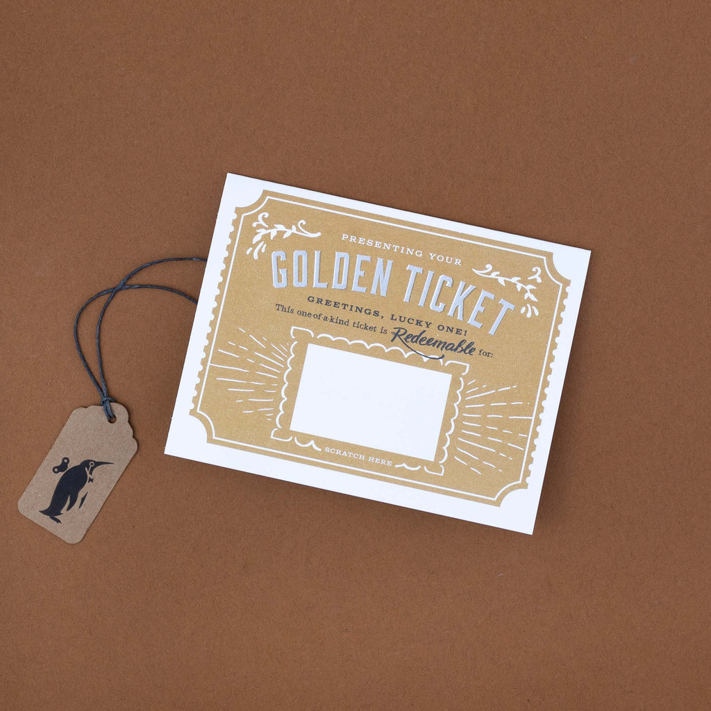 Golden Ticket Scratch Greeting Card