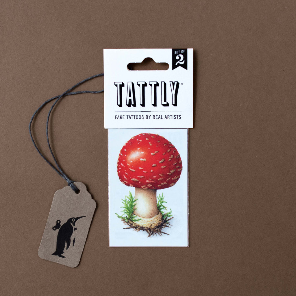 Toadstool Temporary Tattoo Pair