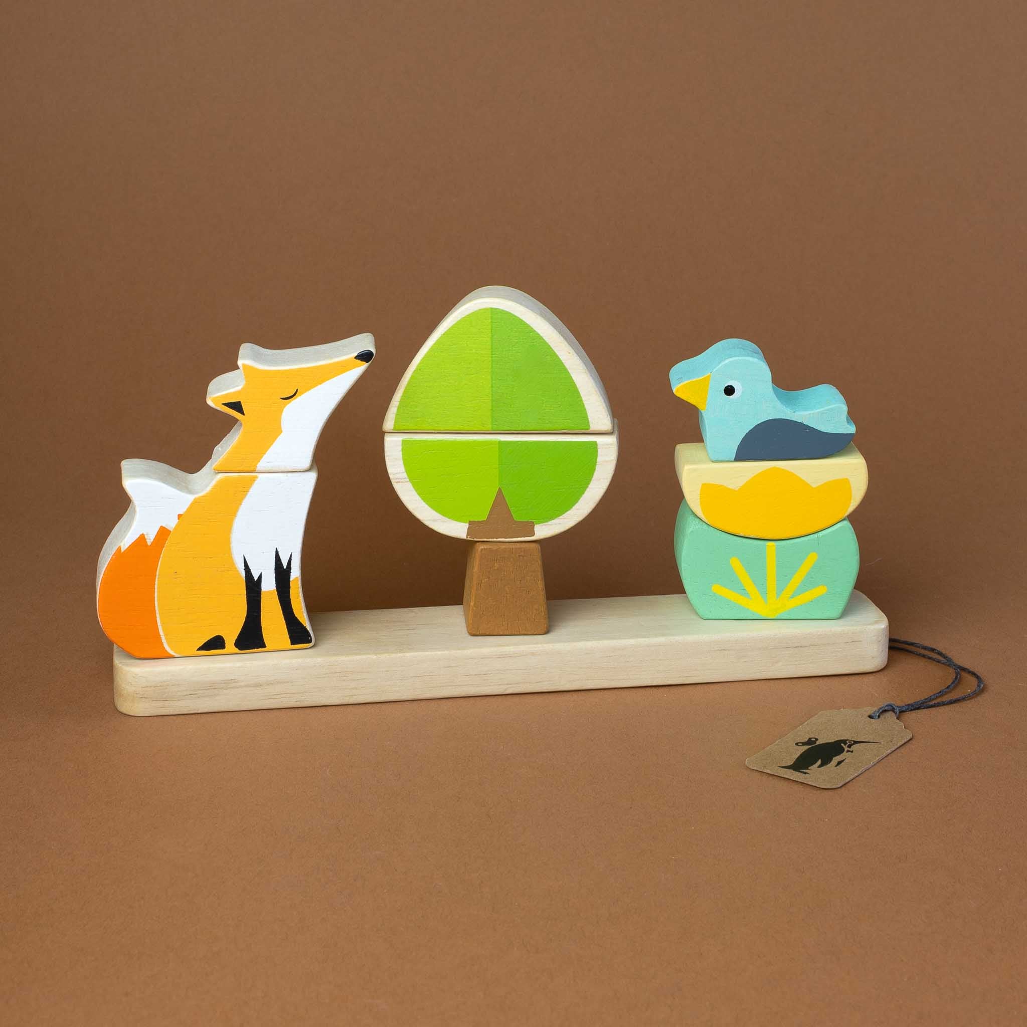 Wooden Magnetic Stacker | Forest Fox – pucciManuli