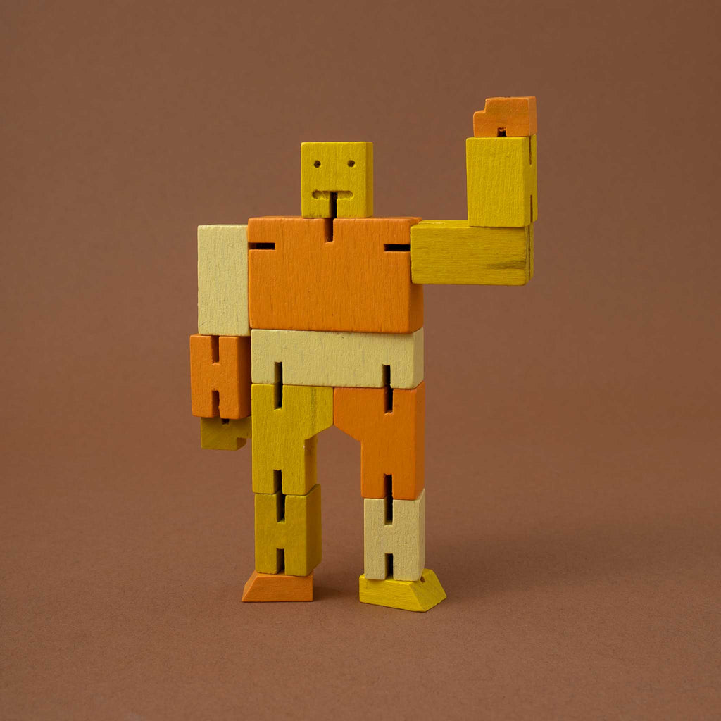 Wooden Micro Cubebot | Yellow Ombre