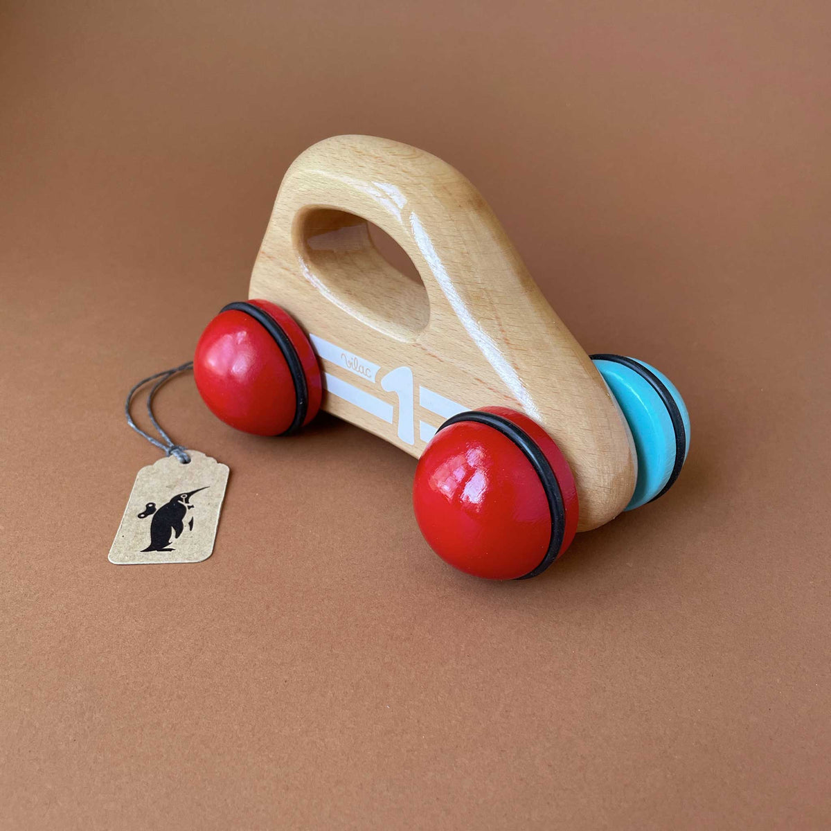 Wooden Roly Poly Car | Natural – pucciManuli