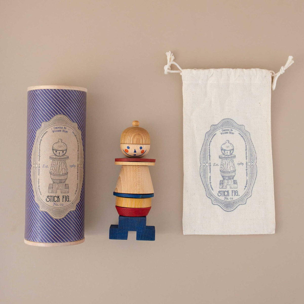 Wooden Stacking Stick Figure | No. 02 – pucciManuli