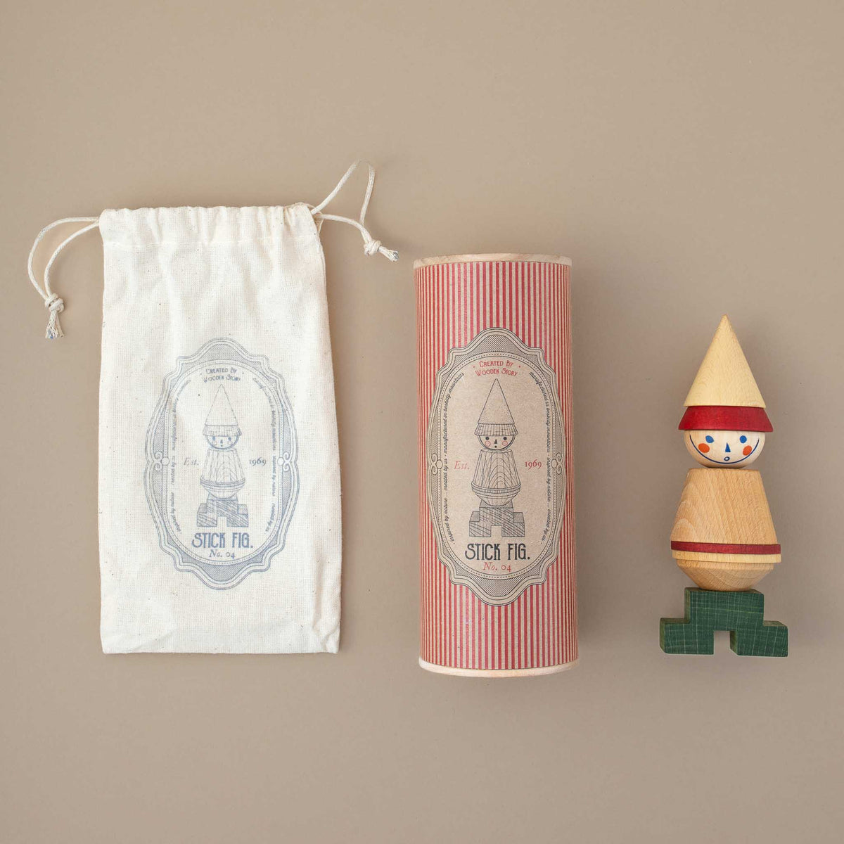 Wooden Stacking Stick Figure | No. 04 – pucciManuli