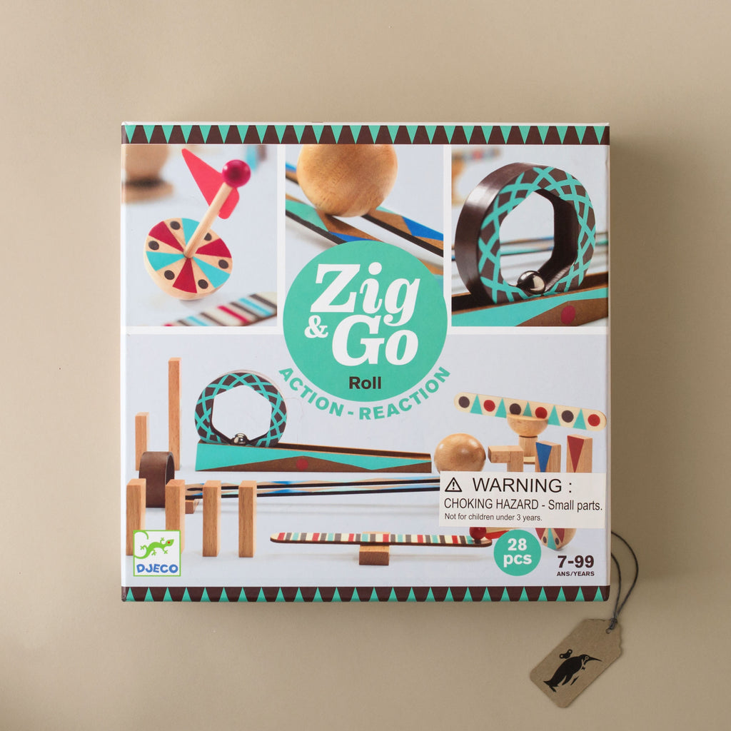 Zig & Go Roll | 28pc Chain Reaction Construction Set